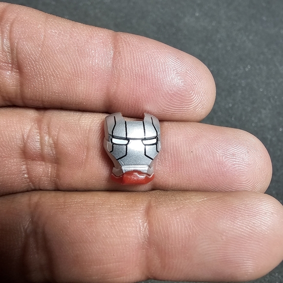 Lego | Toys | Lego Iron Man Dark Red Minifigure Visor Top Hinge Silver ...